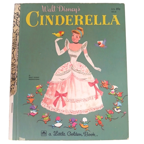 Disney | Toys | Walt Disneys Cinderella Little Golden Book Pictures 95 ...